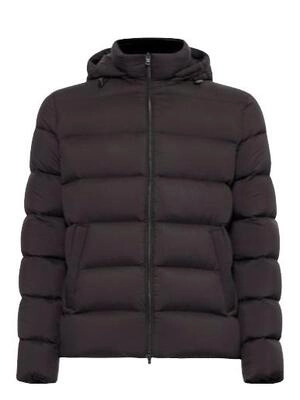 Herno Hooded Quilted Bomber Jacket - Black