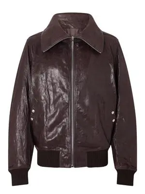 Rick Owens Dracuflight Leather Jacket - Brown
