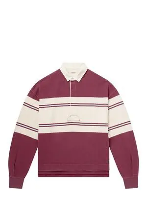 Kapital Big Striped Cotton-jersey Polo Shirt - Red