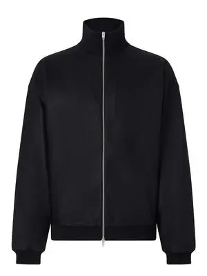 JIL SANDER Wool-felt Zip-up Jacket - Black