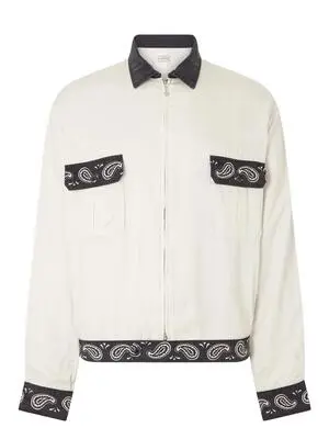 Kapital Rayon Twill Jacket With Paisley Trim - Neutrals