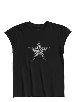 OTHER UK Psych Star Rocker Tee - Black