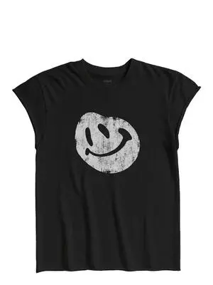 OTHER UK Happy Face Rocker Tee - Black