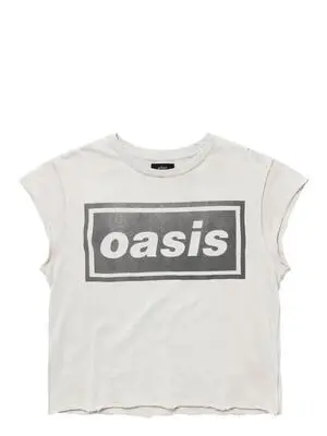 OTHER UK Oasis Raw Edge Vintage Band T-shirt - White