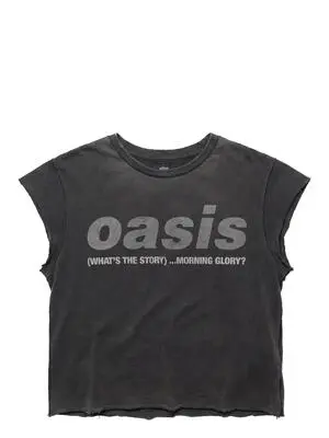 OTHER UK Oasis What's The Story Raw Edge Vintage T-shirt - Black