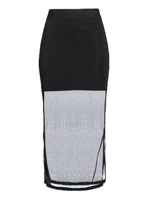 Liviana Conti Virgin Wool & Polyester Midi Skirt - Black