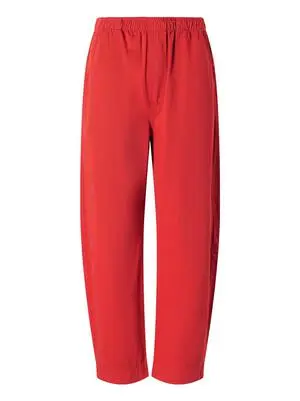 JAMIE HALLER Cotton Wide-leg Pants - Red