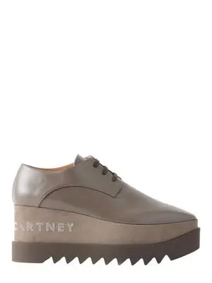 Stella McCartney Stella McCartney Elyse Vegan Leather Platform Pumps Brown