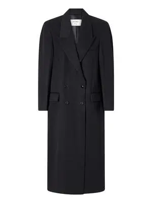 RÓHE Double-breasted Wool Coat - Navy