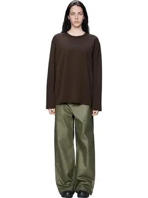 Rains Classic Long Sleeve T-shirt - Bark