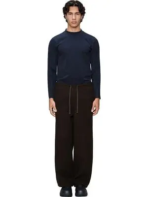 Rains Heavyweight Fleece Wide-leg Pants - Bark
