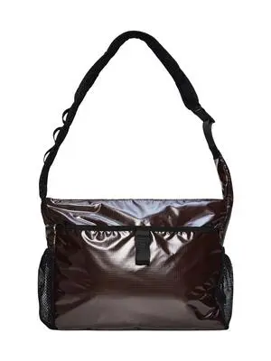 Rains Sibu Messenger Bag In Water Repellent Nylon-ripstop - Bark