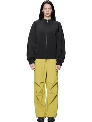 Rains Tech Woven Bomber Jacket With 4-way Stretch And Water-resistant Treatment - Black
