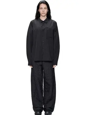 Rains Lightweight Woven Shirt With Front Zip Pocket - Black