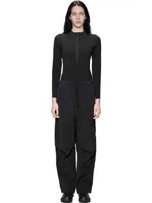 Rains Lightweight Woven Wide-leg Pants - Black