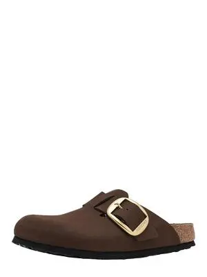 BIRKENSTOCK Birkenstock Boston Big Buckle Tonal Clogs In Nubuck Leather Carafe
