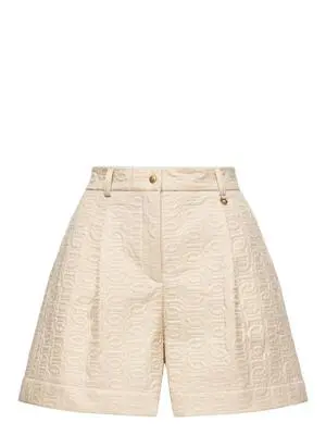 Moncler Quilted Logo Shorts - Beige