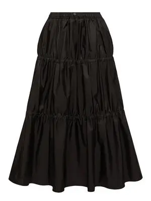 Moncler Ruffle Mid-length Skirt - Black