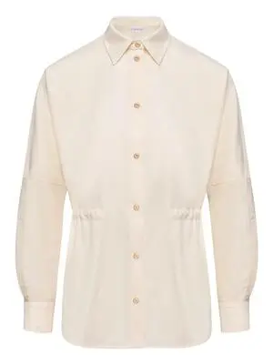 Moncler Wool And Nylon Long Sleeve Shirt - White
