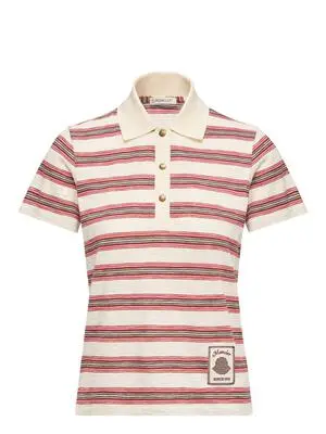 Moncler Striped Cotton Polo Shirt - Multicolor