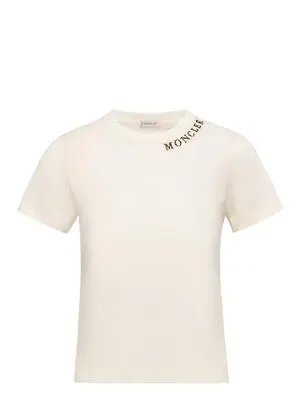 Moncler Sketch Logo Cotton T-shirt - White