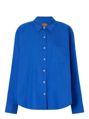 JAMIE HALLER The Logo Weekend Cotton Shirt - Blue