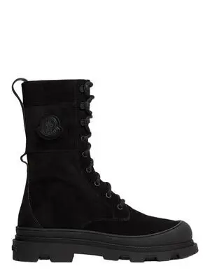 Moncler MONCLER COLLECTION Vera High Suede Lace-Up Boots Black
