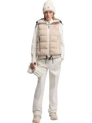 Moncler Teddy Padded Vest - Beige