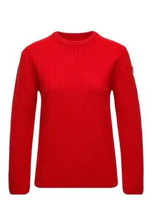 MONCLER + JIL SANDER Crew Neck Wool Sweater - Red