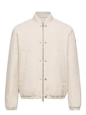Moncler Tafoni Reversible Down Bomber Jacket - Beige