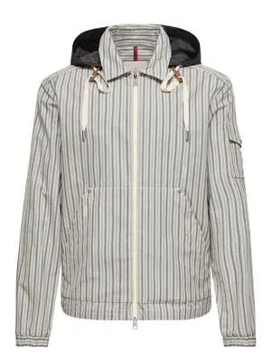 Moncler Havas Striped Poplin Shirt Jacket - Multicolor