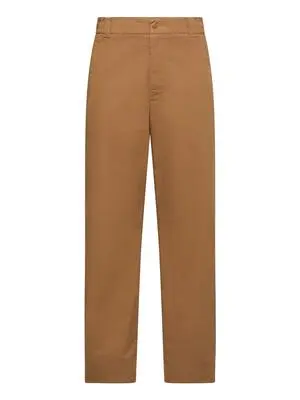 Moncler Cotton Blend Gabardine Pants - Brown