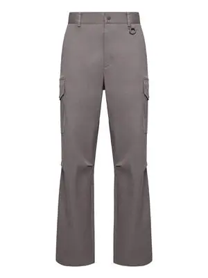 Moncler Cotton Blend Gabardine Cargo Pants - Grey