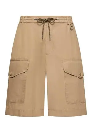 Moncler Cotton Poplin Cargo Shorts - Beige