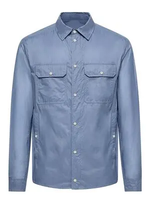 Moncler Logo Patch Long Sleeve Shirt - Blue