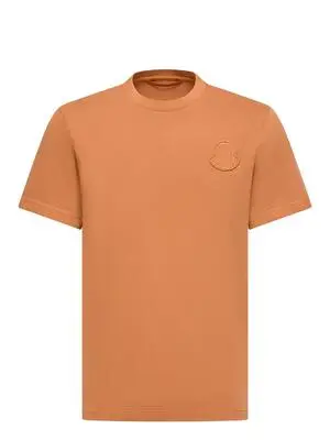 Moncler Logo Cotton T-shirt - Orange