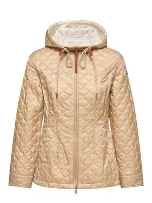 Moncler Arum Quilted Hooded Down Jacket - Beige