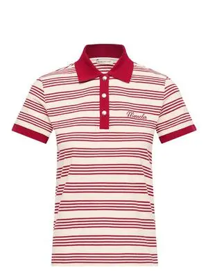 Moncler Striped Cotton Polo Shirt - Multicolor