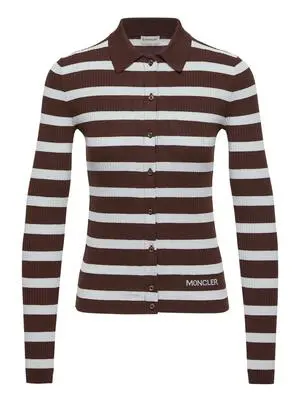 Moncler Cotton Crêpe Polo Shirt - Multicolor