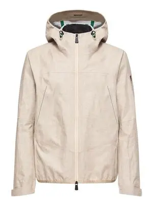 Moncler Blagnac Linen Hooded Jacket - Beige