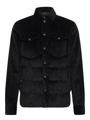 Moncler Gelt Corduroy Shirt Jacket - Black