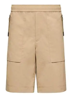 Moncler Technical Froissé Shorts - Beige