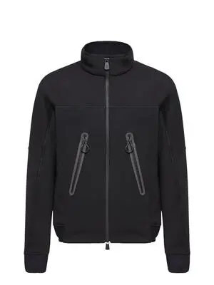 Moncler Logo Zip-up Sweatshirt - Black