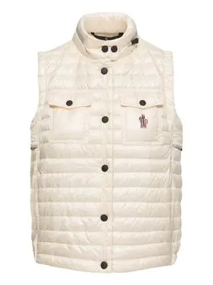 Moncler Gumiane Hooded Down Vest - White