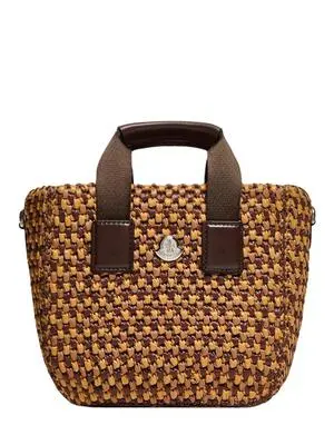 Moncler Micro Caradoc Raffia Tote Bag - Multicolor