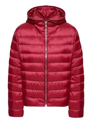 MONCLER + RICK OWENS Ziplock Hooded Short Down Jacket - Red