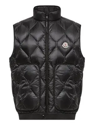 Moncler Erelia Diamond Quilted Down Vest - Black