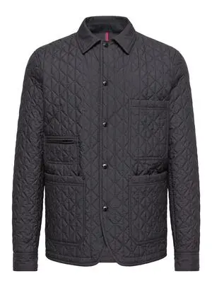 Moncler Theoline Diamond-quilted Padded Jacket - Blue