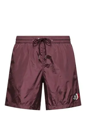 Moncler Logo Swim Shorts - Red