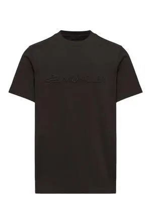 Moncler Logo Cotton T-shirt - Black